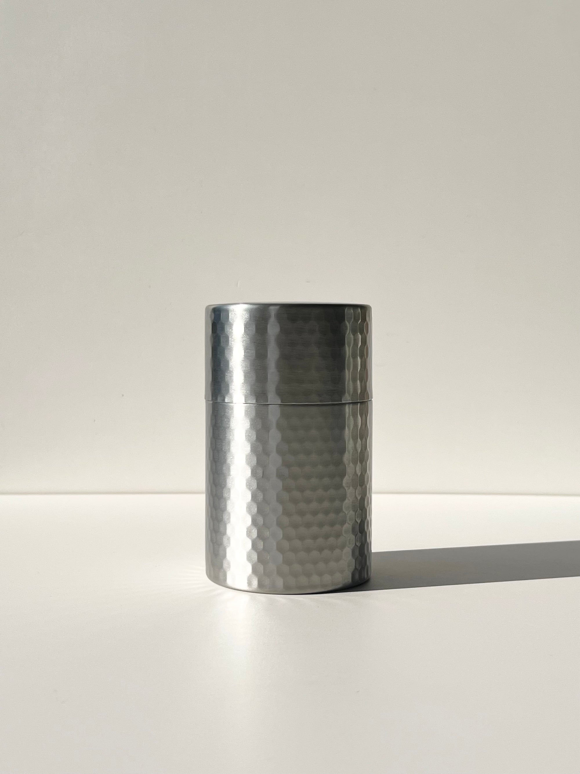 Tsubamesanjo Hammered Matte Japanese Tea Canister